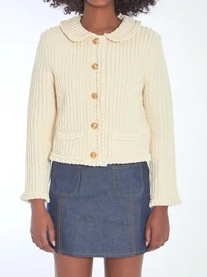Celine Cardigan Jacket In Cotton