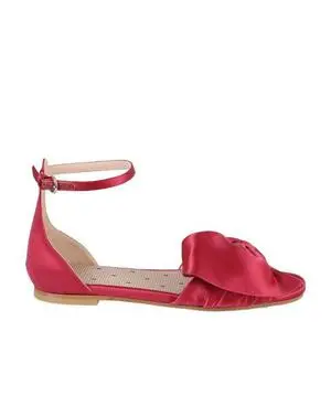 Red Valentino Valentino Bow Detailed Ankle Strap Sandals - Red