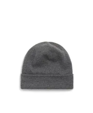 Balenciaga Logo Plaque Knitted Beanie - Grey