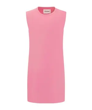 JIL SANDER Sleeveless Crewneck Shift Dress - Pink