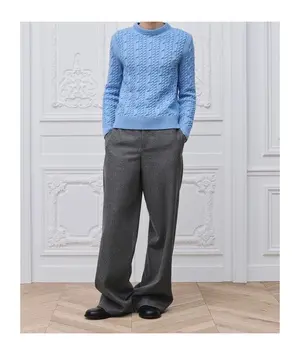 Dior Cable Knit Jumper With Embroidery - Blue