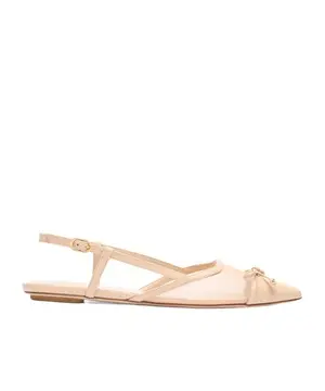 STUART WEITZMAN Kitty Slingback Flat - Beige/light Beige