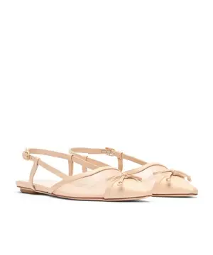 STUART WEITZMAN Kitty Slingback Flat - Beige/light Beige