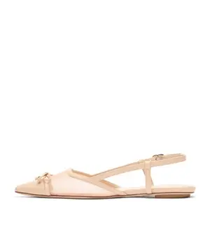 STUART WEITZMAN Kitty Slingback Flat - Beige/light Beige