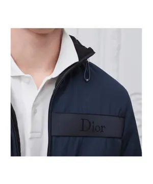 Dior Hooded Jacket With Zipper Closure - Blue
