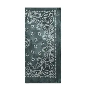 GOLDEN GOOSE Paisley Printed Scarf - Green