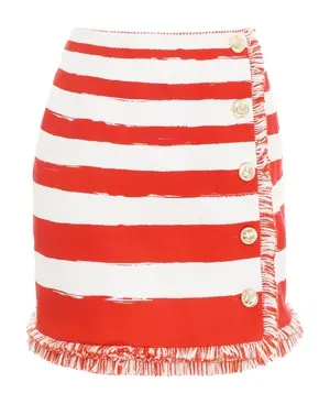 Zimmermann Striped Trimmed Miniskirt - Red
