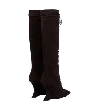 Paris Texas Nina Lace-up Boots - Black