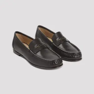 Chloé Logo Leather Loafers