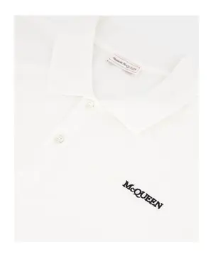 Alexander McQueen Logo Embroidered Polo Shirt