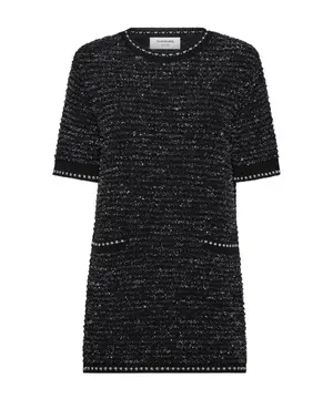 Thom Browne Tweed Mini Dress With Embellishments