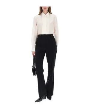 Hugo Boss Regular-fit Button-up Blouse With Lapel Collar
