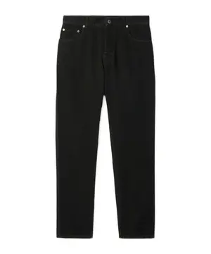 Burberry Logo Patch Tapered-leg Jeans - Black