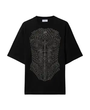 Off-White Logo Embroidered Crewneck T-shirt