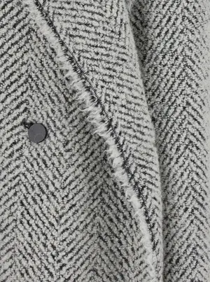 Alberta Ferretti Herringbone Bouclé Coat