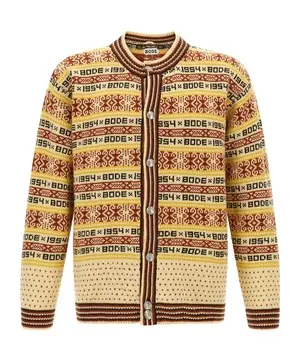 BODE Marzipan Jacquard Cardigan - Multi