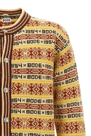 BODE Marzipan Jacquard Cardigan - Multi