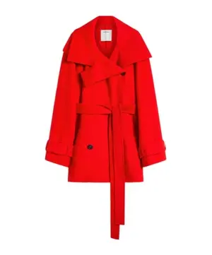 Sportmax Double-breasted Belted Trench Coat
