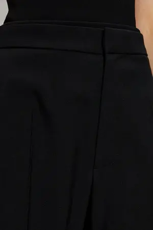 Alaïa Gabardine High-waisted Wide-leg Bermuda Shorts