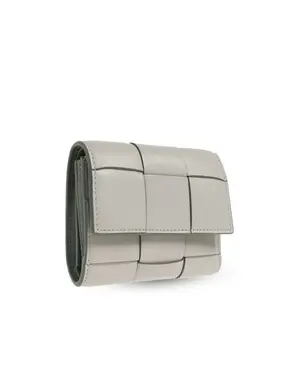 Bottega Veneta Cassette Tri-fold Zip Wallet - Gray