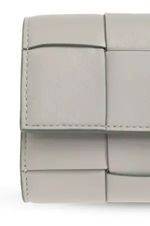 Bottega Veneta Cassette Tri-fold Zip Wallet - Gray