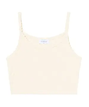 Off-White Monogram Terry Crop Top - Beige