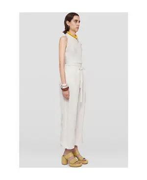 JIL SANDER Wide-leg Drawstring Trousers - White