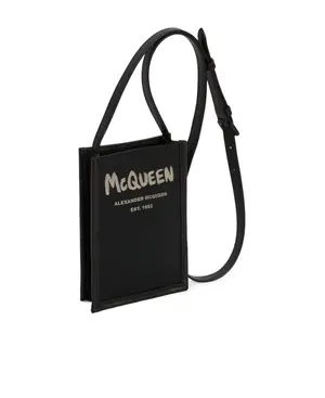 Alexander McQueen Graffiti Logo Printed Shoulder Bag