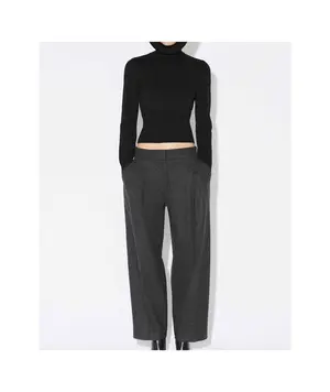 Alaïa Sculptural Hood Ribbed Knit Jumper