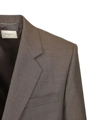 Saint Laurent Single-breasted Notched Lapel Jacket - No