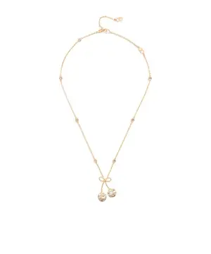 Valentino Garavani Embellished Cherry Necklace - Yellow
