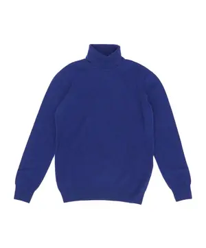 Saint Laurent High Neck Long-sleeved Jumper - Blue