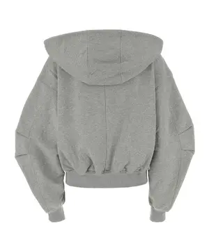 Attico Zip-up Hoodie With Embroidered Logo