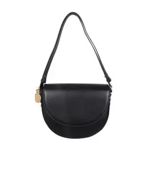 Stella McCartney Frayme Flap Medium Shoulder Bag - Black