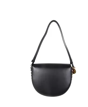 Stella McCartney Frayme Flap Medium Shoulder Bag - Black