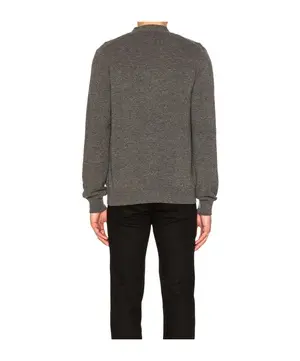 Play Comme Des Garcon Long-sleeved Wool Cardigan - Gray