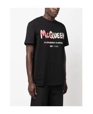 Alexander McQueen Abstract Logo-print T-shirt