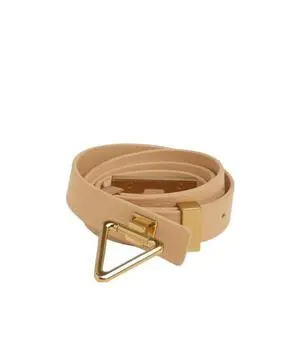 Bottega Veneta Point Lock Buckle Belt - Nude