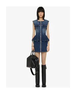 Givenchy Denim Dress With Zipper Detail