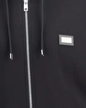 Dolce & Gabbana Logo Plaque Jersey Hoodie - No