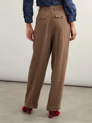Dries Van Noten Wide Leg Tailored Trousers