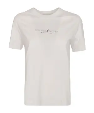 Brunello Cucinelli Logo Printed Crewneck T-shirt