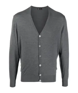 Colombo Button-down Knit Cardigan - Black