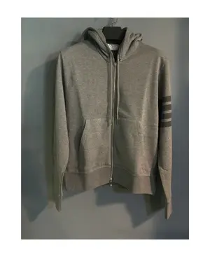 Thom Browne Tonal 4-bar Zip-up Hooded Jacket