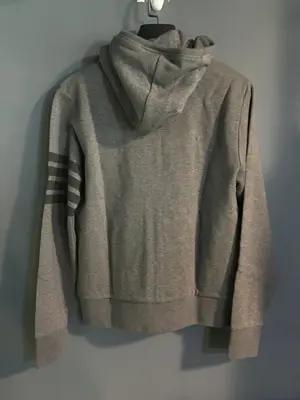 Thom Browne Tonal 4-bar Zip-up Hooded Jacket