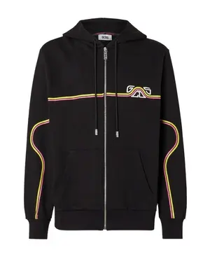 Gcds Logo Stripe Zip-up Hoodie