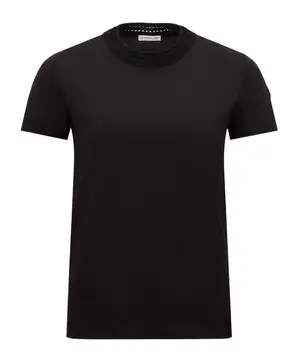 Moncler Crochet Accent T-shirt - Black
