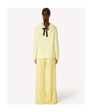 Red Valentino High Waist Tailored Trousers With Button Detail