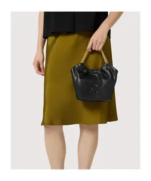 COCCINELLE Smash Mini Tote Bag With Chain Straps - Noir