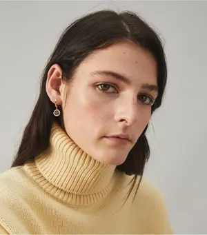 Tory Burch Miller Logo Charm Earrings